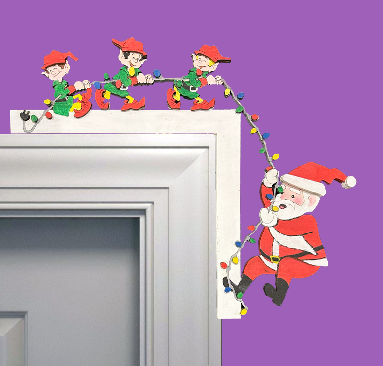 Santa & Elves Door Decoration – Prince and Lady – Handcrafted ...